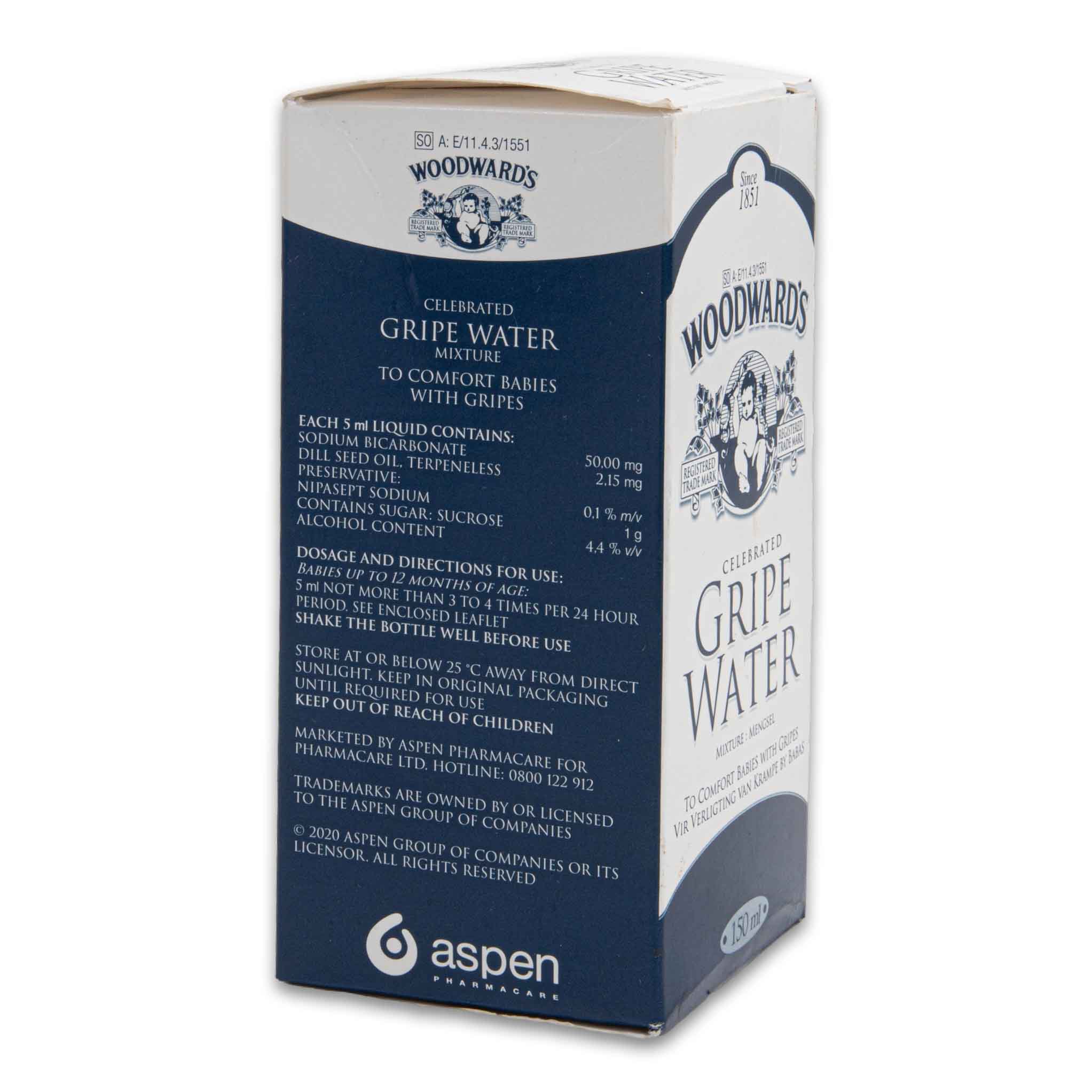 Gripe Water Mixture for Baby Comfort 150ml - Woodward's – Cosmetic ...