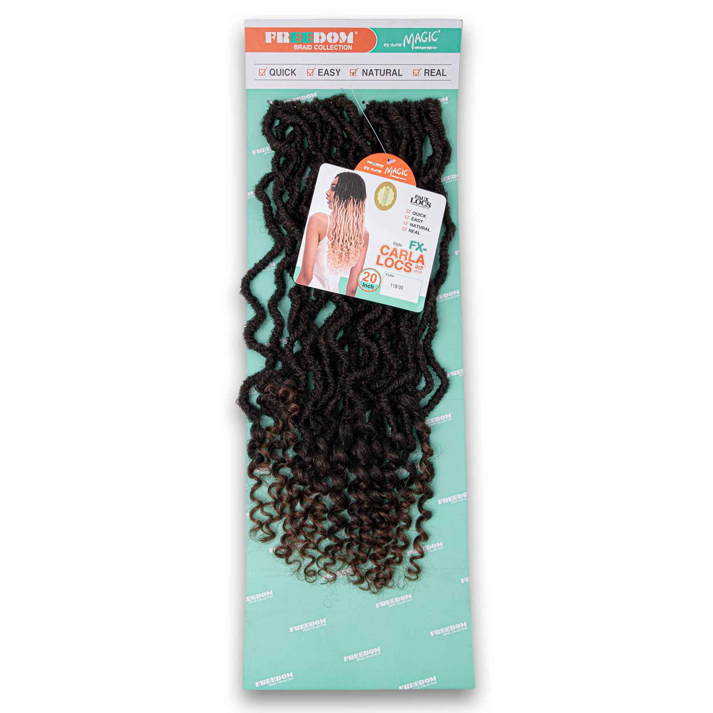 FX Carla Locs 20" #1B/30 2 Piece 120g - Natural Look | Magic – Cosmetic ...