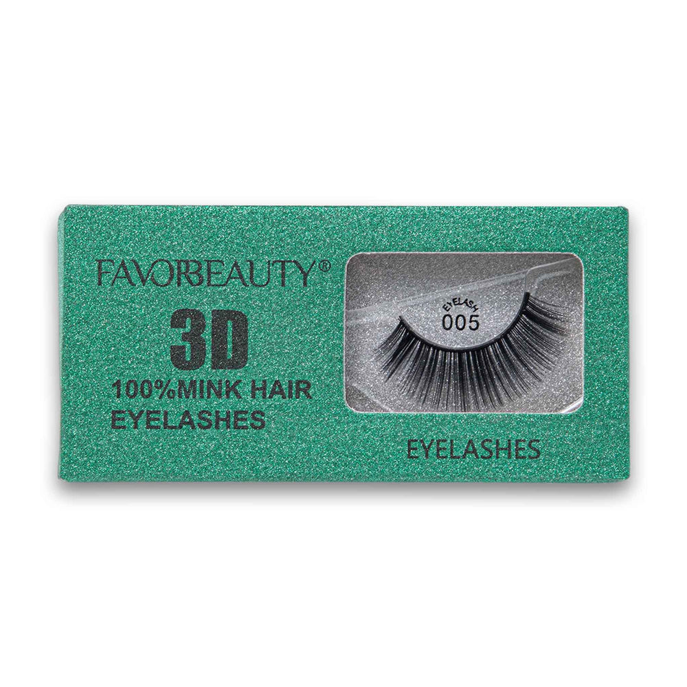 False Eyelashes 100% Mink Hair Green 3D #003 - Favor Beauty – Cosmetic ...