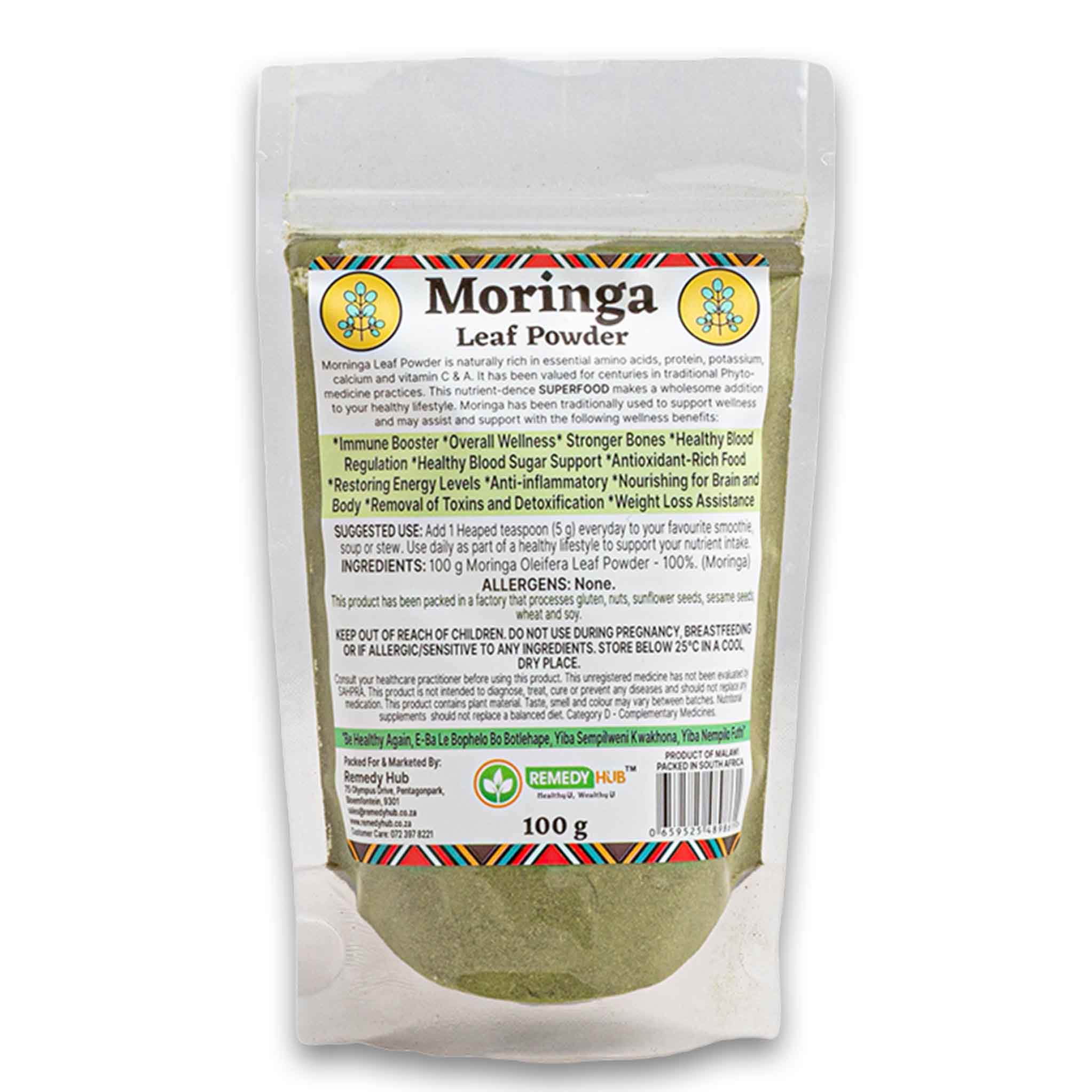 Moringa Leaf Powder 100g for Wellness | Remedy Hub – Cosmetic Connection