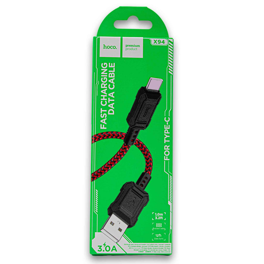 Fast Charging Data Cable USB to Type C - Hoco – Cosmetic Connection