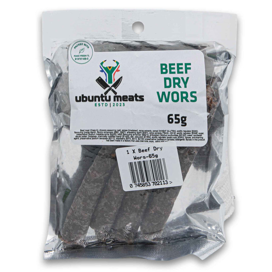 Beef Dry Wors 65g - Premium High-Protein Snack | Ubuntu Meats ...