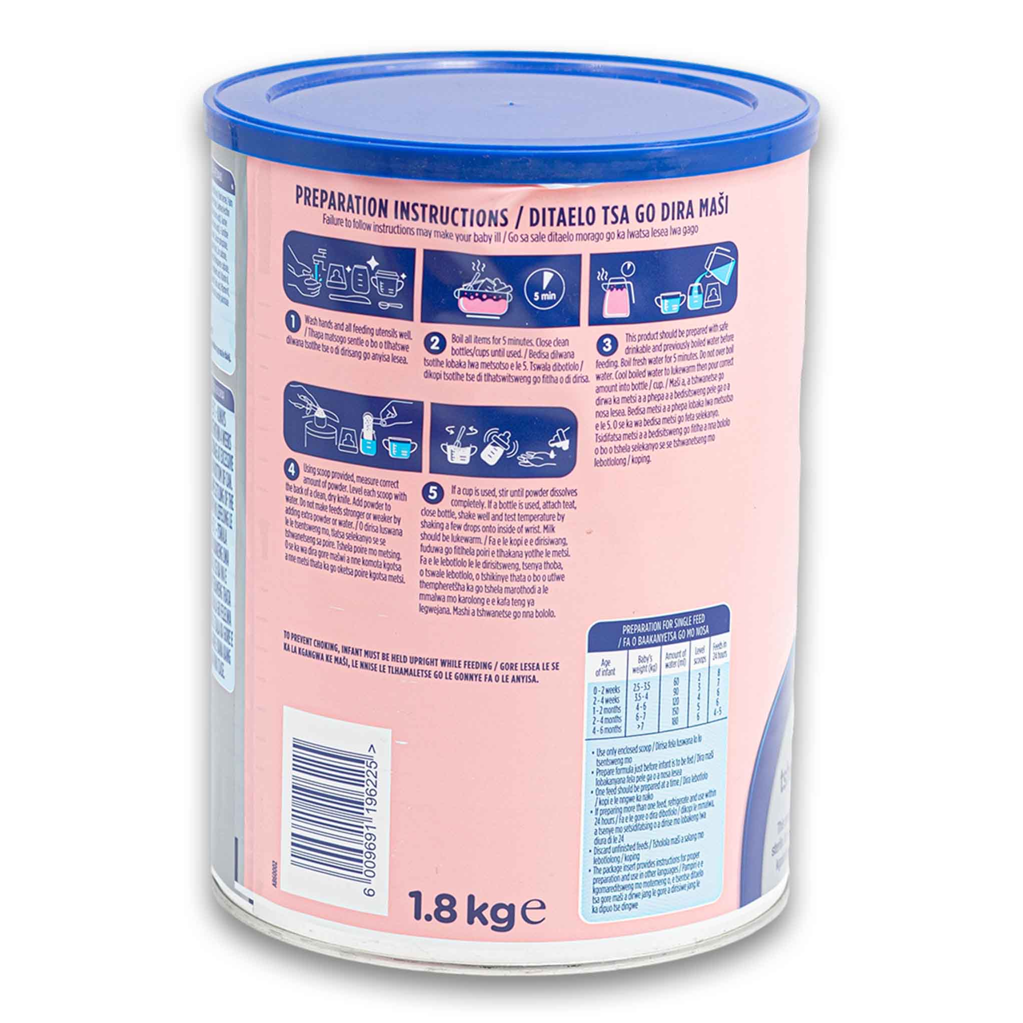 Infant Starter Formula Stage 1 from 0 to 6 Months 1.8kg - Does not con ...