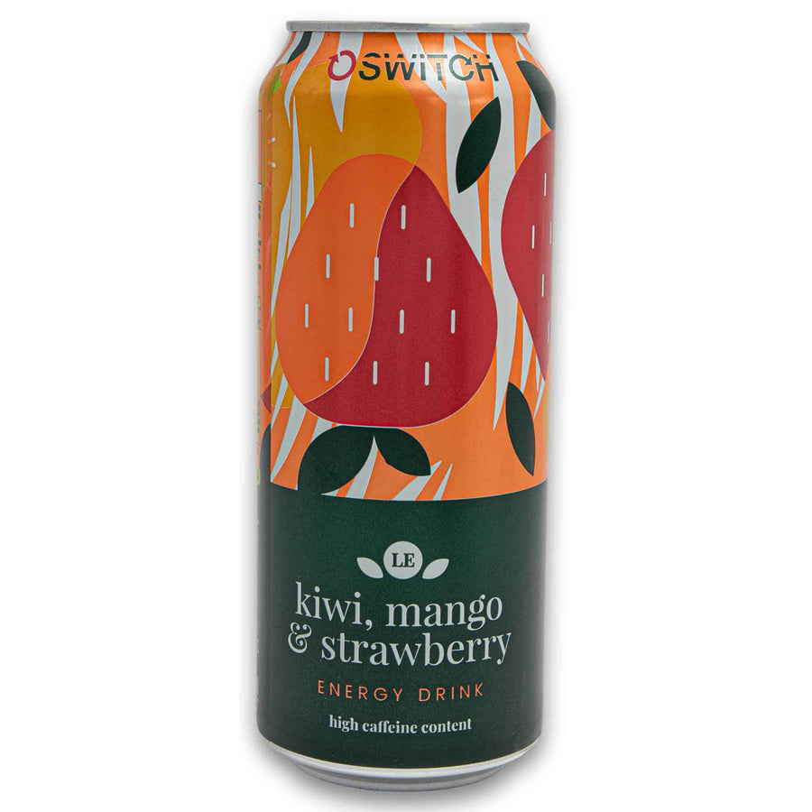 Kiwi Mango & Strawberry Energy Drink High Caffeine 500ml - Refreshing Boost – Cosmetic Connection