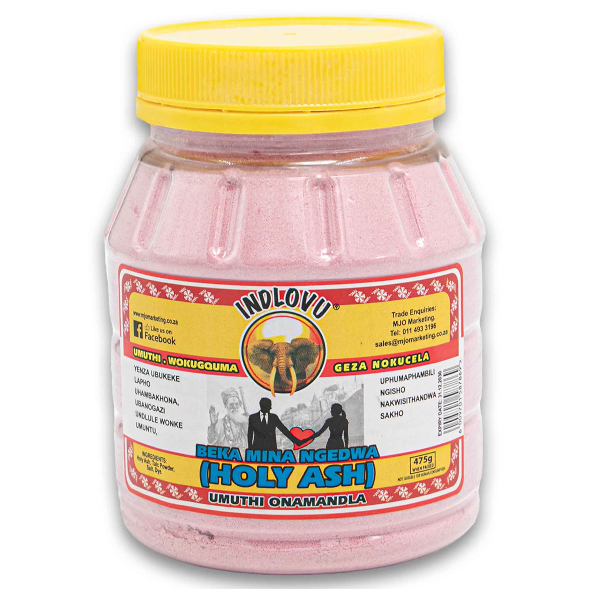 Holy Ash 475g for Purity and Healing - Indlovu – Cosmetic Connection