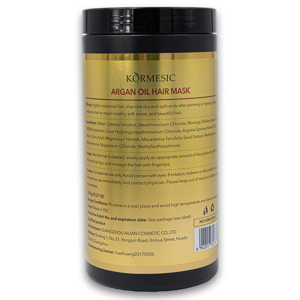 Argan Oil Hair Mask Improving & Moisturizing 1kg - Kormesic – Cosmetic ...