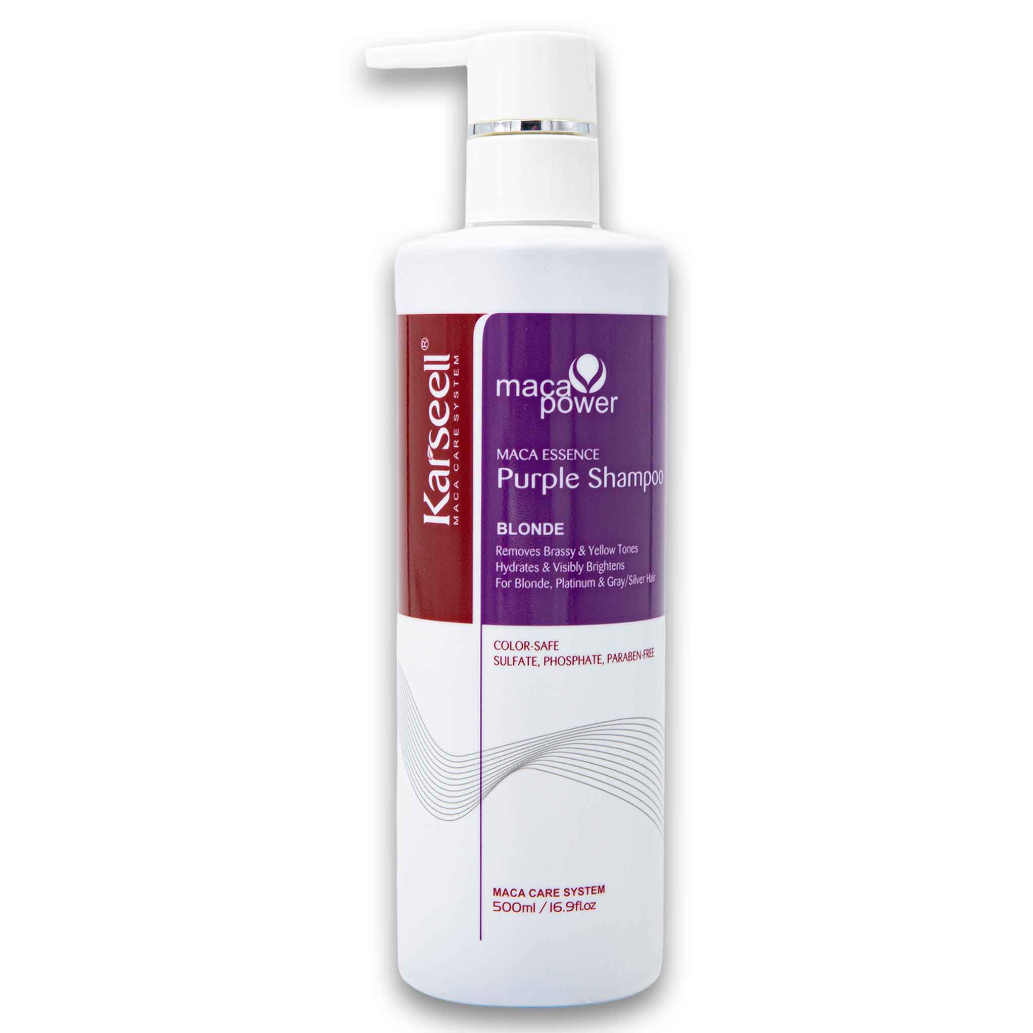 Maca Essence Purple Shampoo Blonde 500ml for Brassy Tones – Cosmetic ...