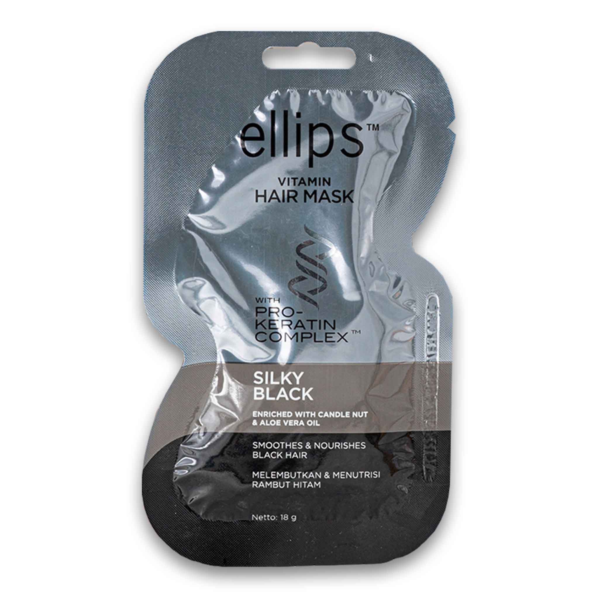 Silky Black Hair Mask with Pro-Keratin Complex 18g – Cosmetic Connection
