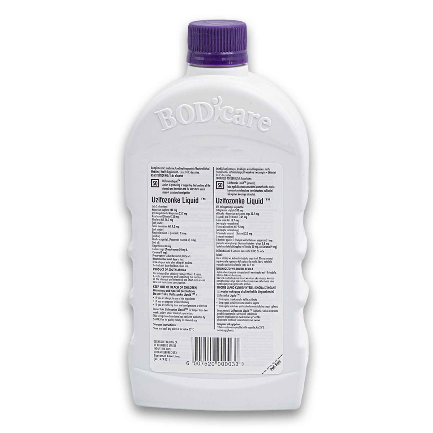 Uzifozonke Liquid Aloe Mixture for Health - Bodicare – Cosmetic Connection