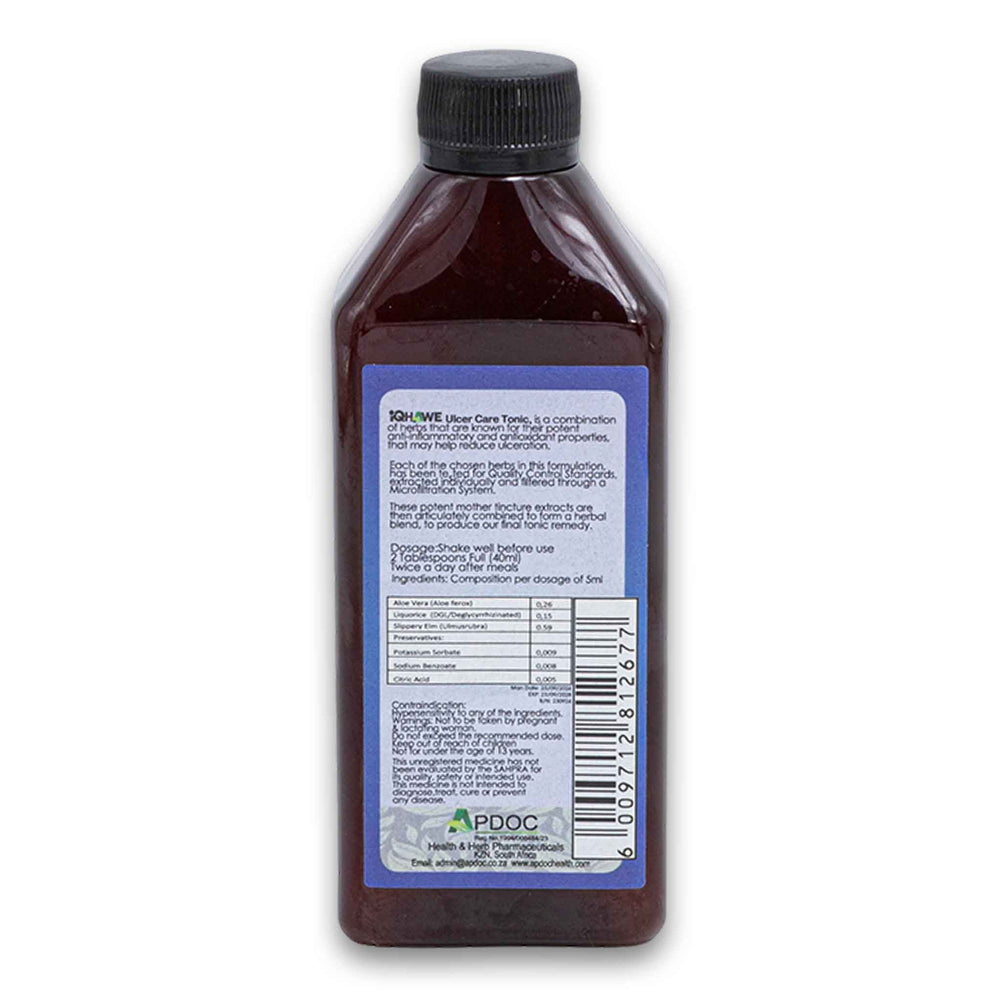 Ulcer Care Izilonda Esiswini Herbal Tonic 220ml - Natural Relief ...