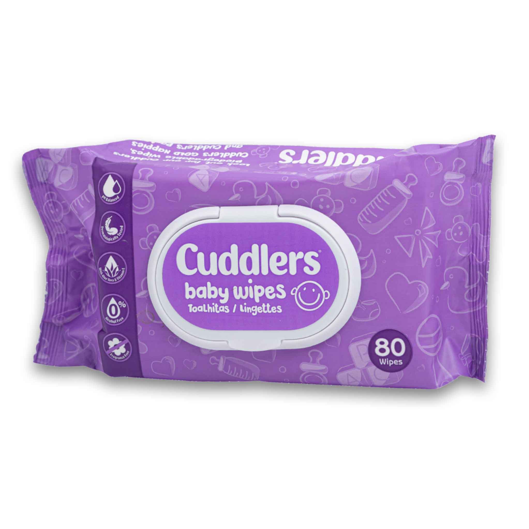 Baby Wipes with Aloe Vera and Vitamin E - 80 Pack | Cuddlers – Cosmetic ...
