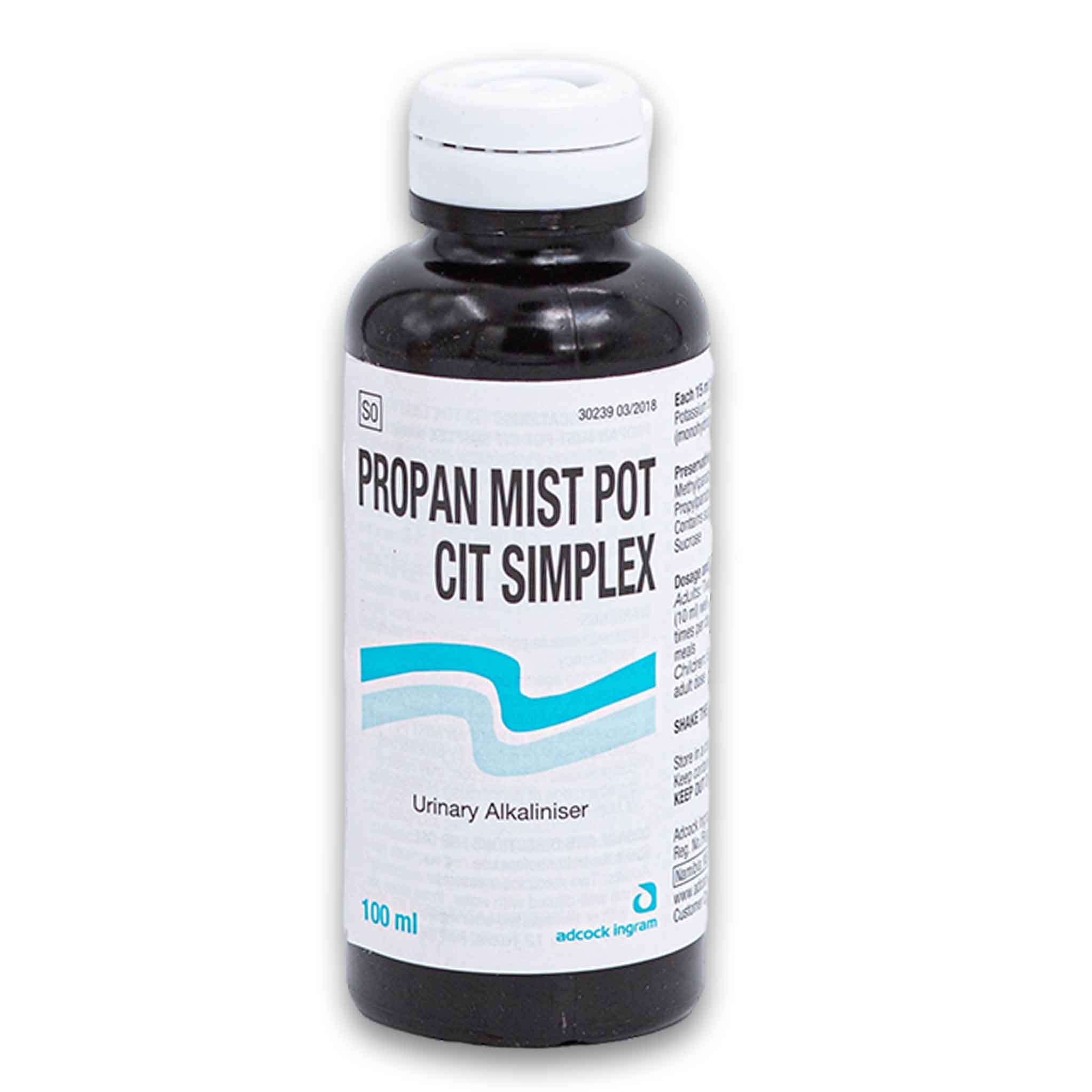 Propan Mist Pot Cit Simplex Urinary Alkaliniser 100ml - Adcock Ingram ...
