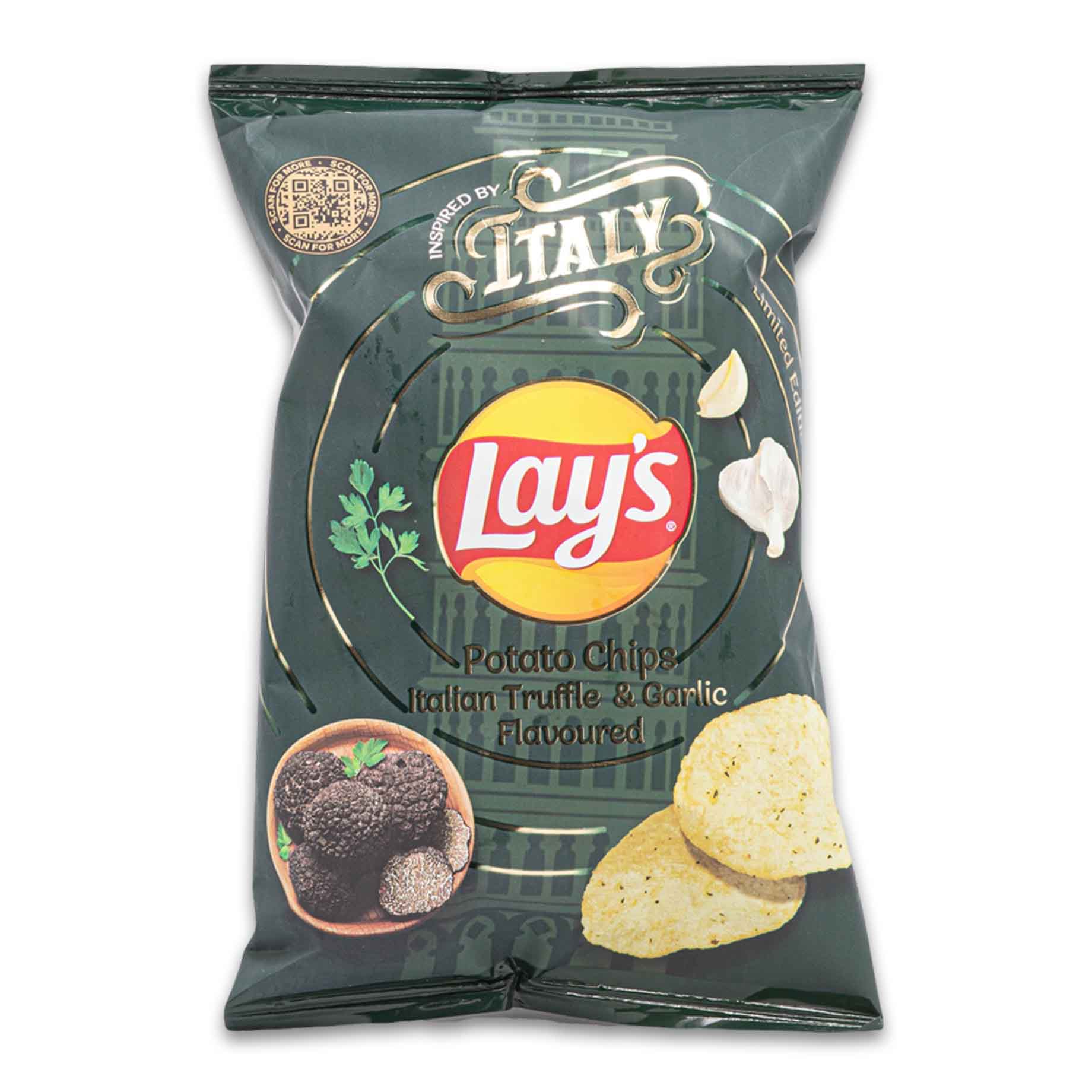 Lays Potato Chips Italian Truffle & Garlic 36g - Limited Edition | Lays ...