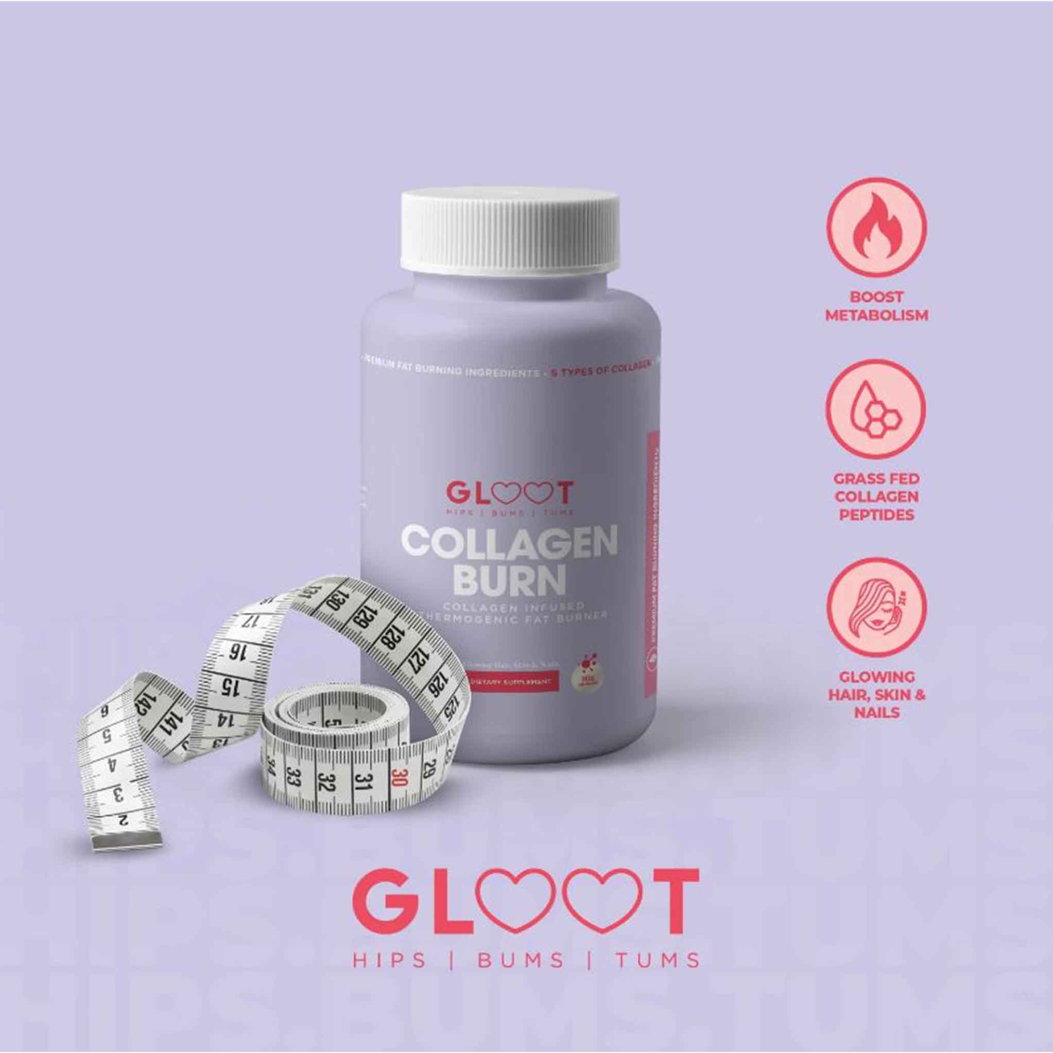 Collagen Burn Thermogenic Fat Burner - 60 Capsules | Gloot – Cosmetic ...