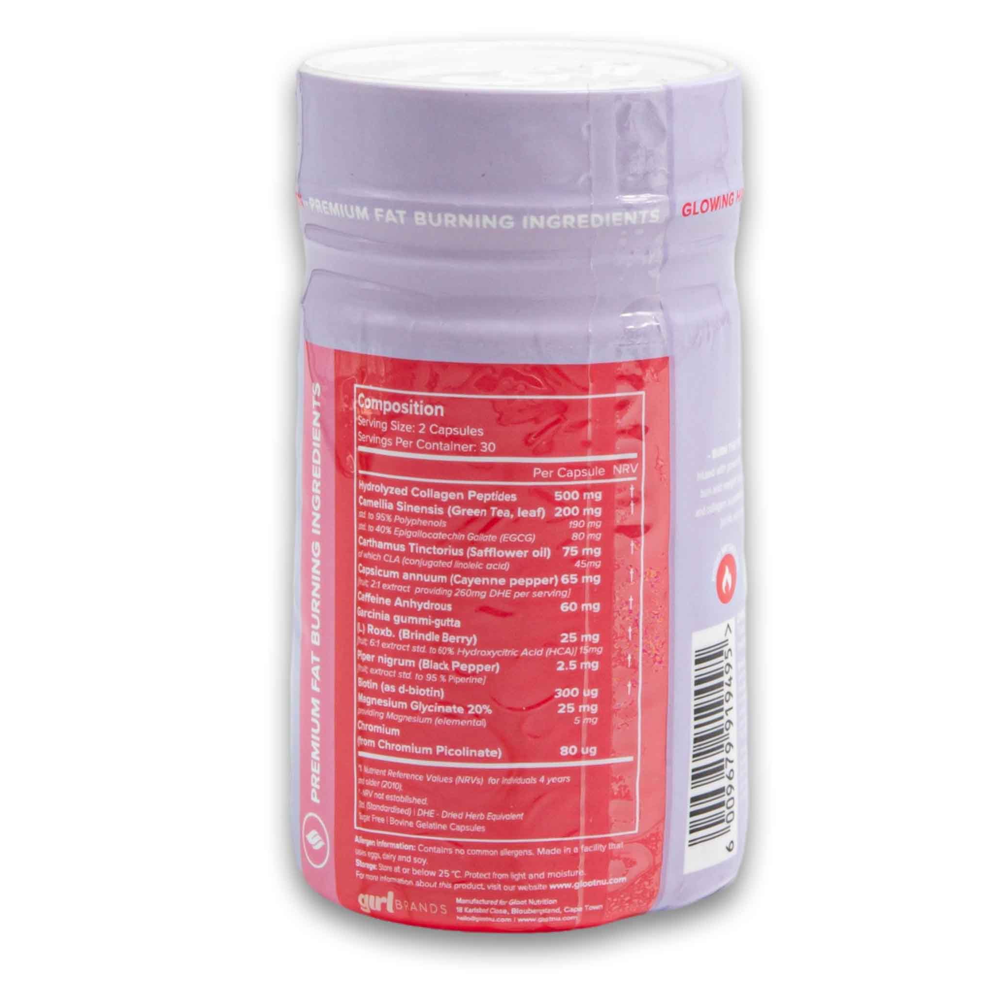 Collagen Burn Thermogenic Fat Burner - 60 Capsules | Gloot – Cosmetic ...