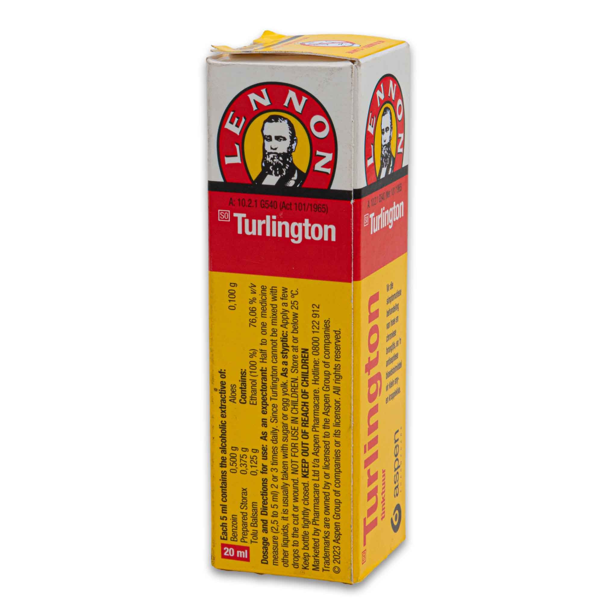 Turlington Tincture 20ml Cough Relief Antiseptic – Cosmetic Connection