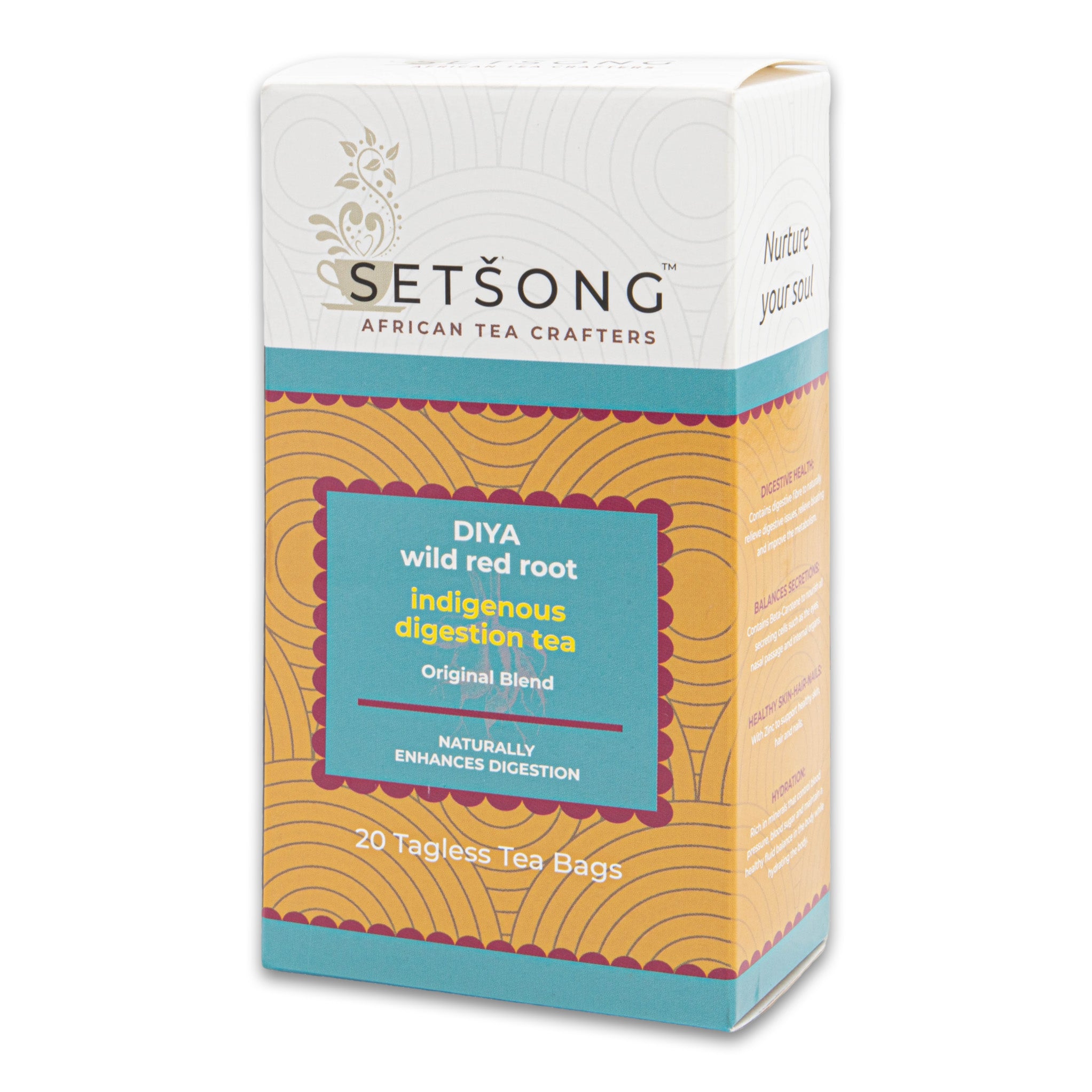Diya Wild Red Root Indigenous Digestion 20 Tagless Tea Bags – Original ...