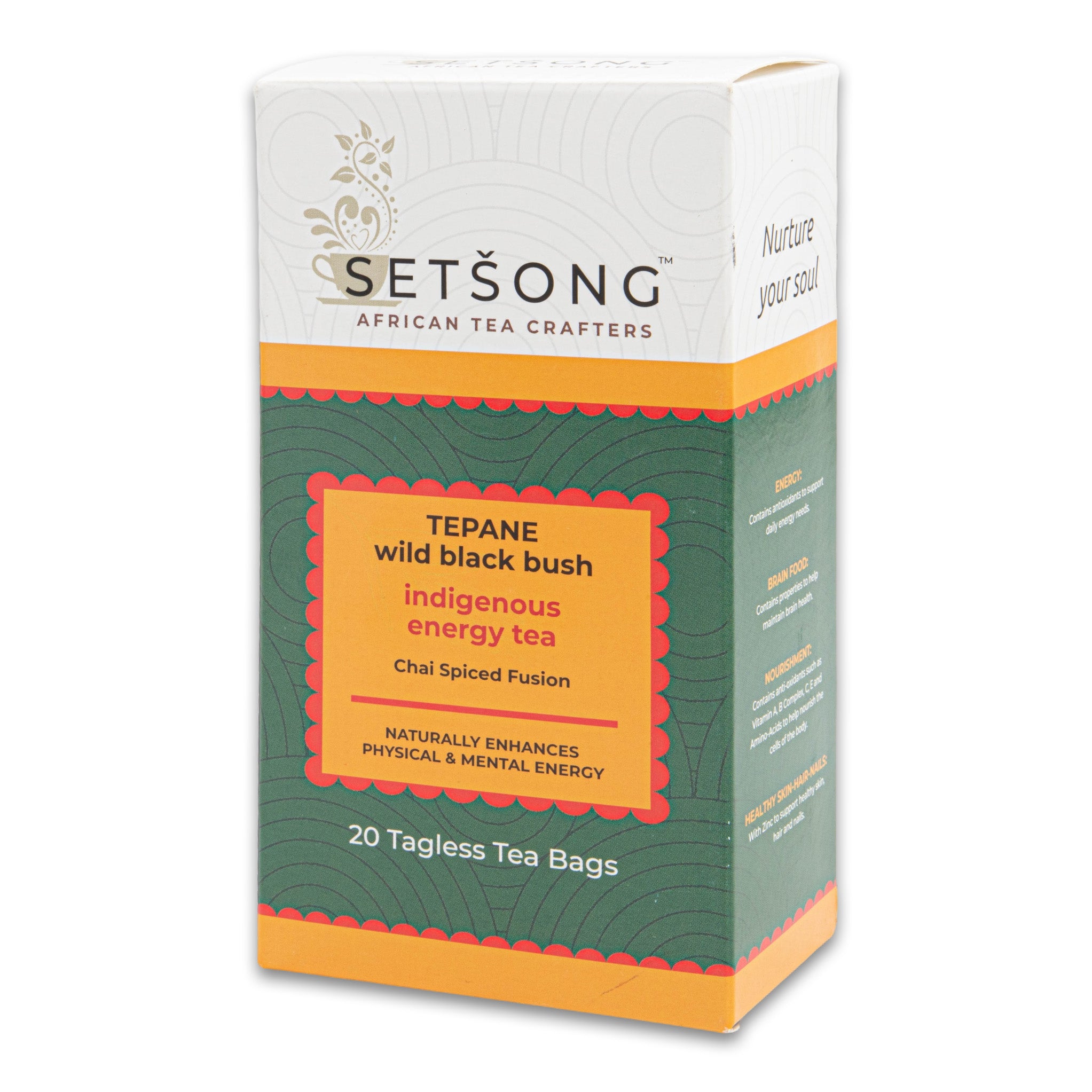 Tepane Wild Black Bush Indigenous Energy 20 Tagless Tea Bags – Chai Sp ...