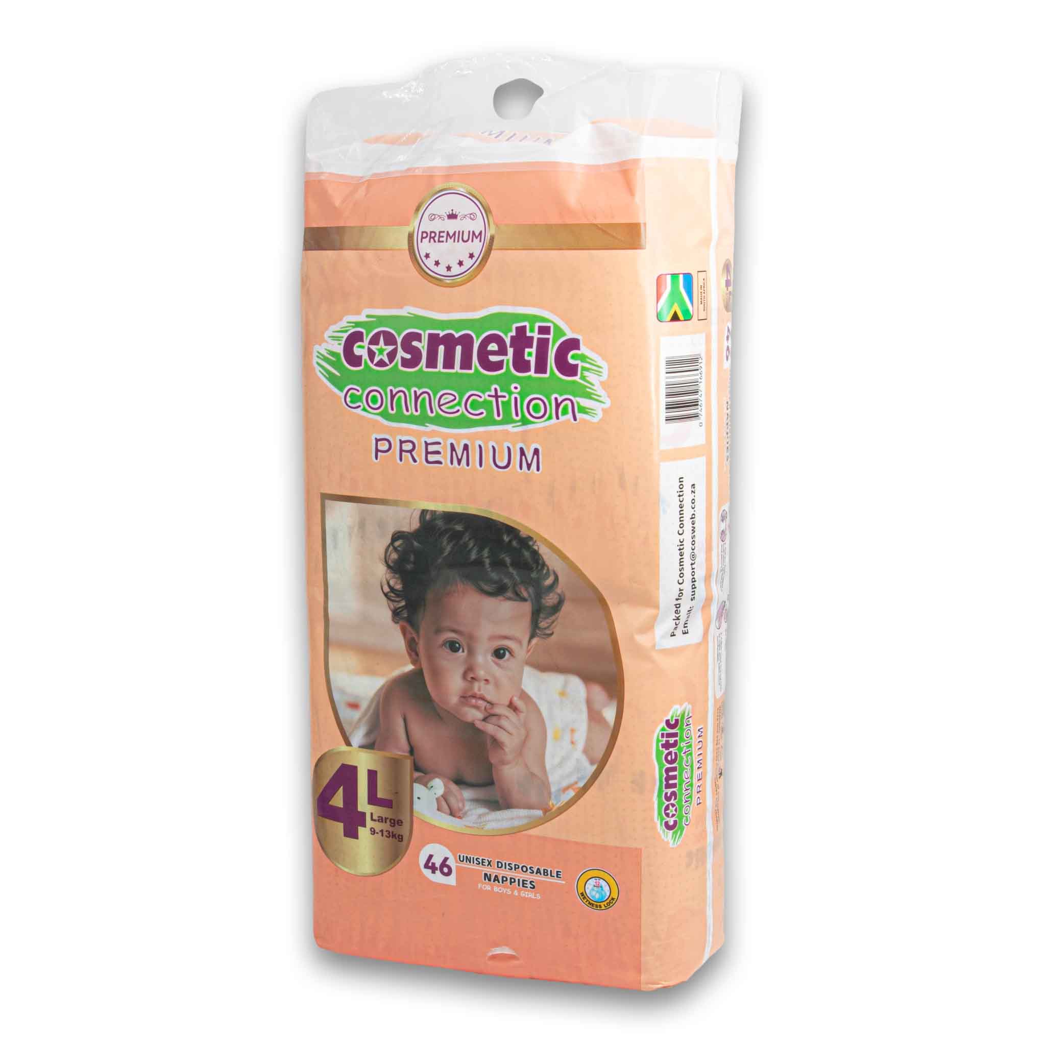 Premium Baby Nappies Size 4 (Large 9–13kg) 46 Pack | Unisex Disposable ...