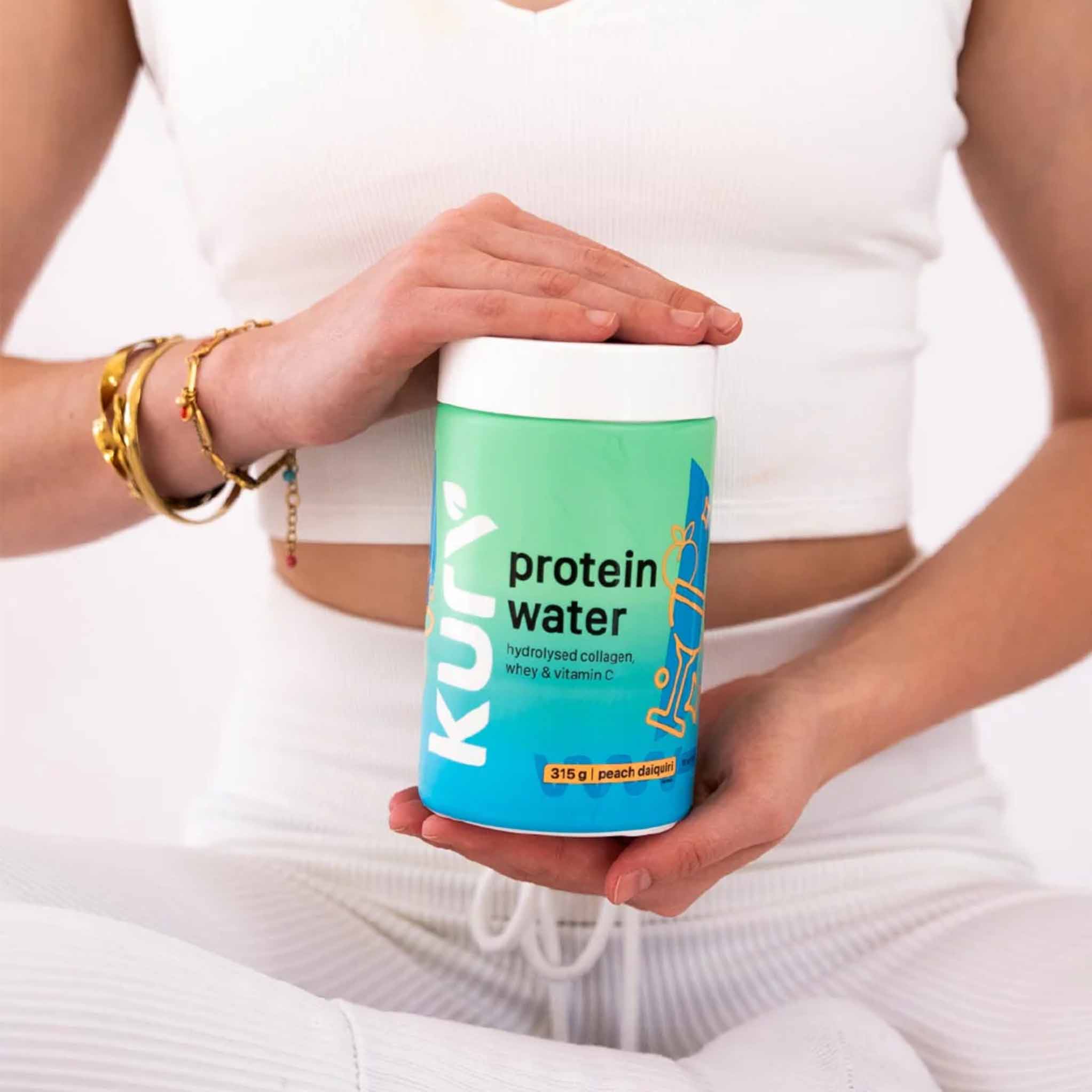 Protein Water Powder 315g Peach Daiquiri | Hydrolysed Collagen Whey Pr ...