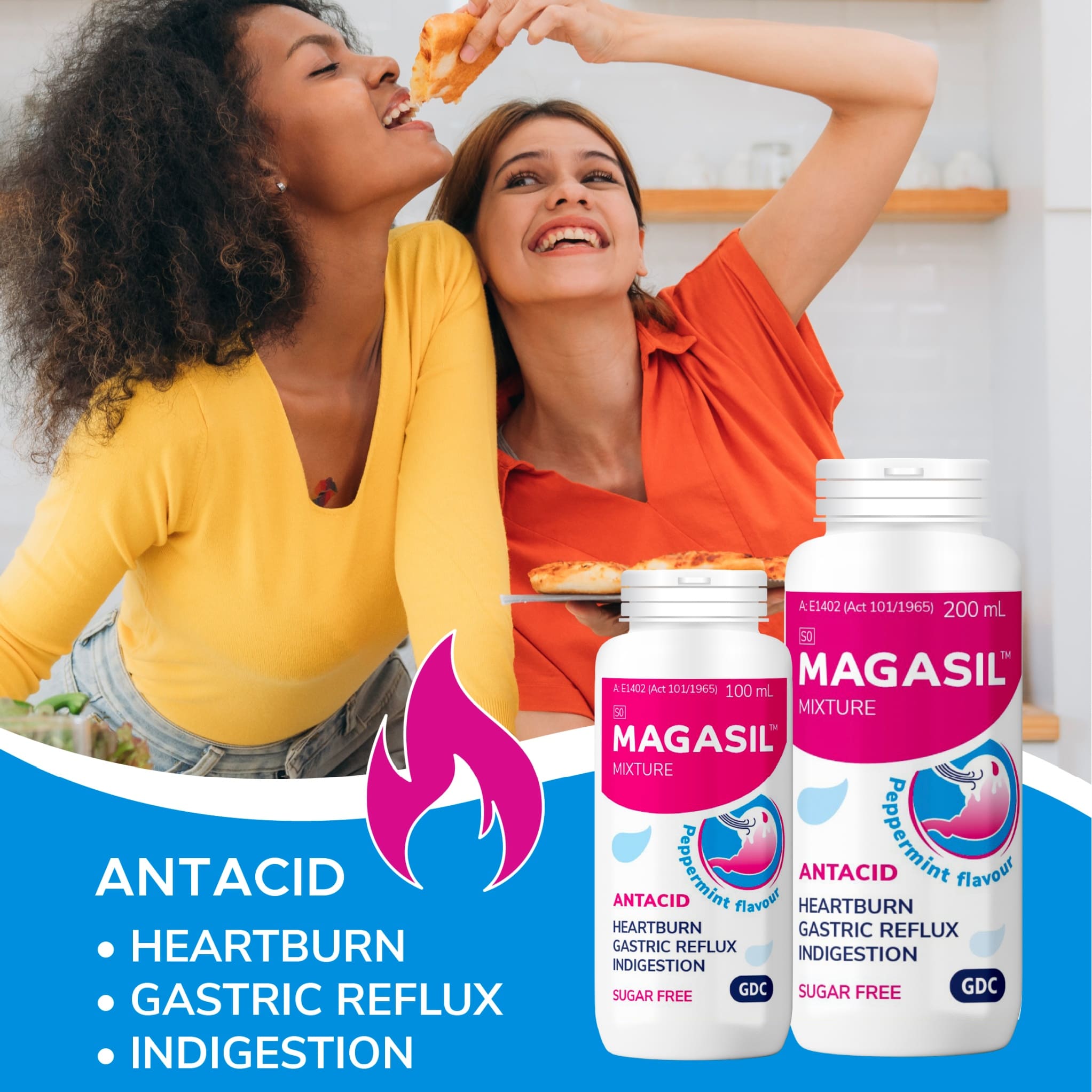 Megasil Mixture Antacid Heartburn Relief Sugar Free | Megasil ...