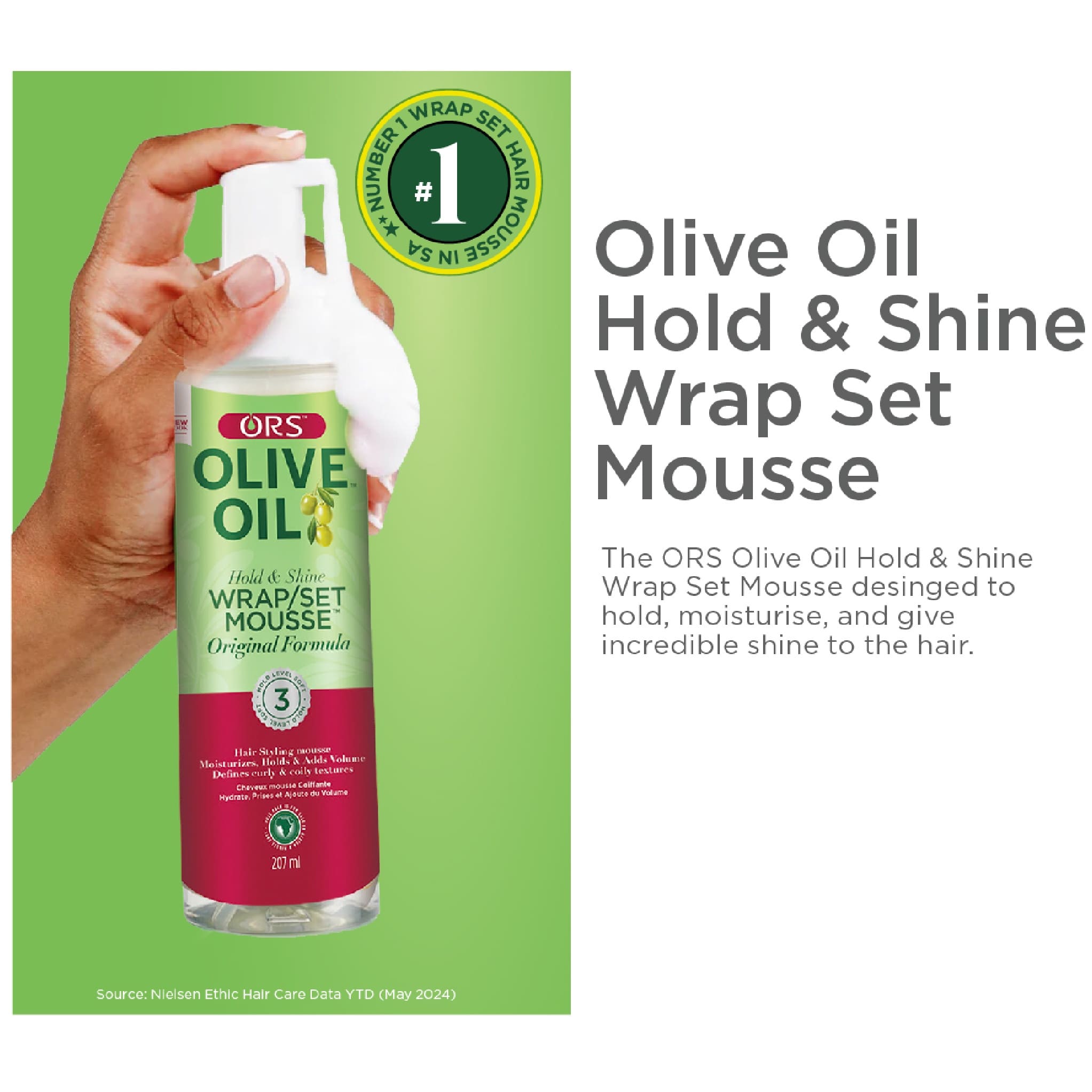 ORS Olive Oil Wrap Set Mousse 207ml - Stronger Hair | – Cosmetic Connection