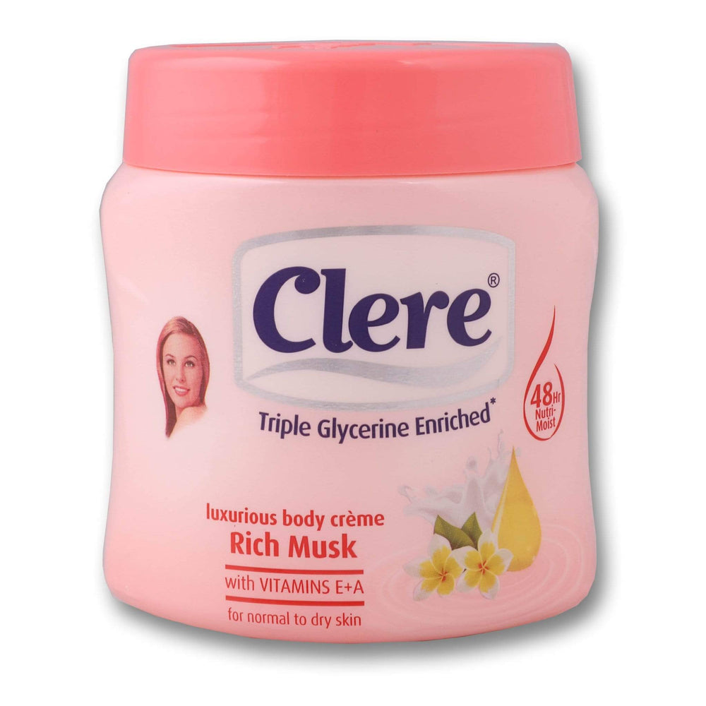 Luxurious Body Cream Rich Musk 500ml - Clere – Cosmetic Connection