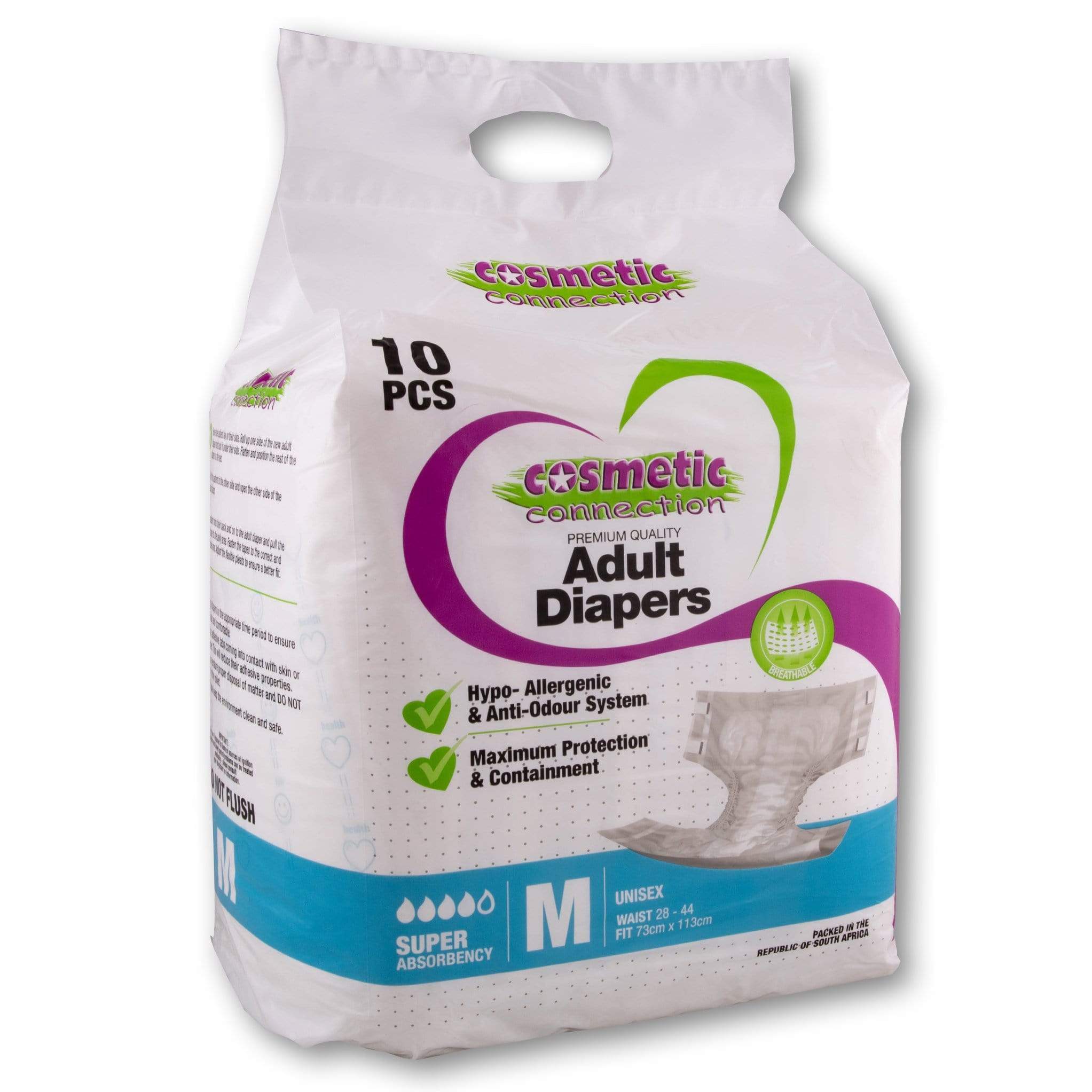 Premium Adult Unisex Diapers 10 Pack - Cosmetic Connection