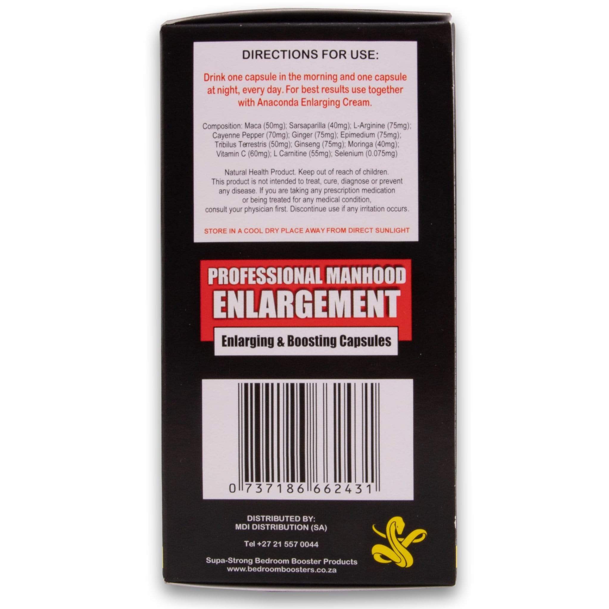 Professional Manhood Enlargement 30 Capsules - Anaconda – Cosmetic ...