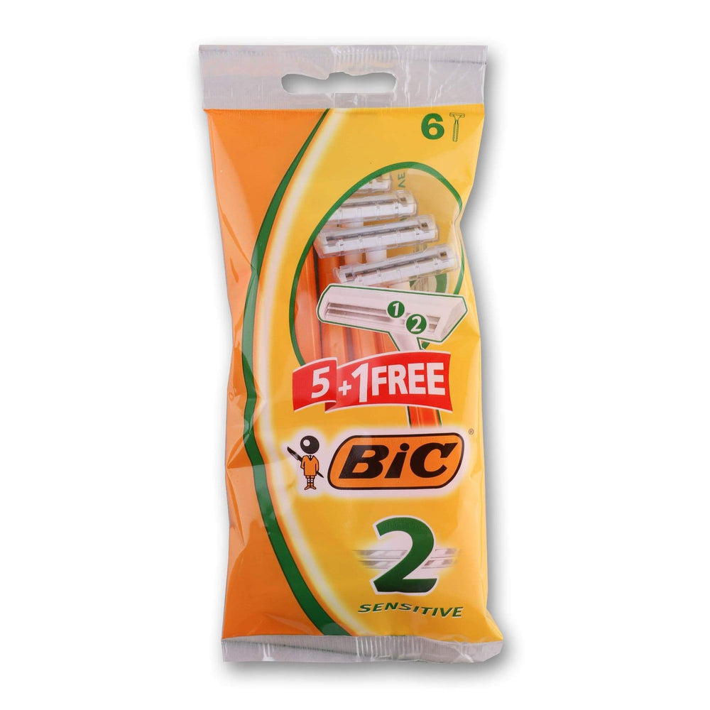 Men Disposable Razor Sensitive 2 Blade 6 Pack - BIC – Cosmetic Connection