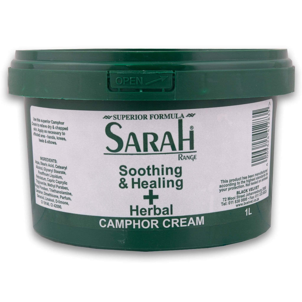 Sarah Camphor Cream 1L - Superior Soothing Formula | Sarah – Cosmetic ...