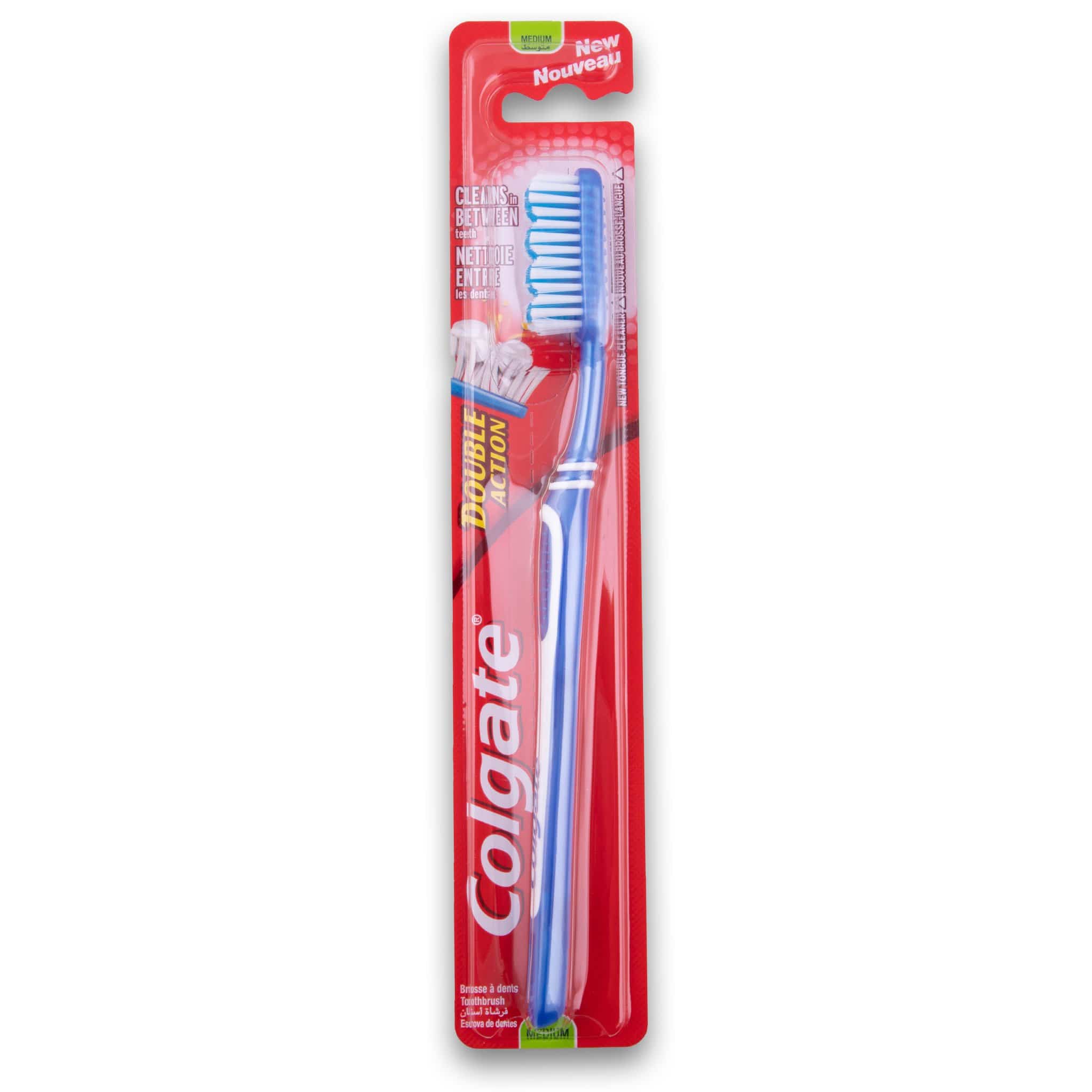 Double Action Toothbrush - Medium Clean Between Teeth | Colgate ...
