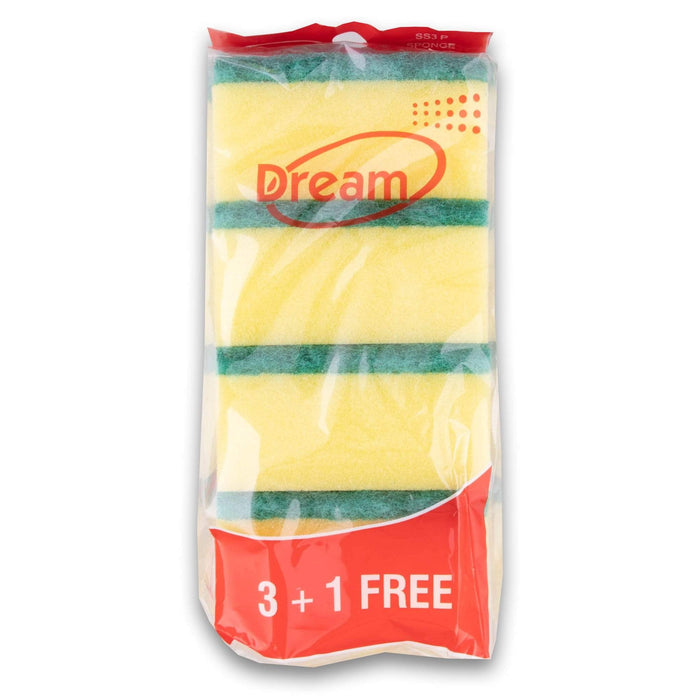 Sponge Scourer 4 Pack for Effective Cleaning - Dream Textiles ...