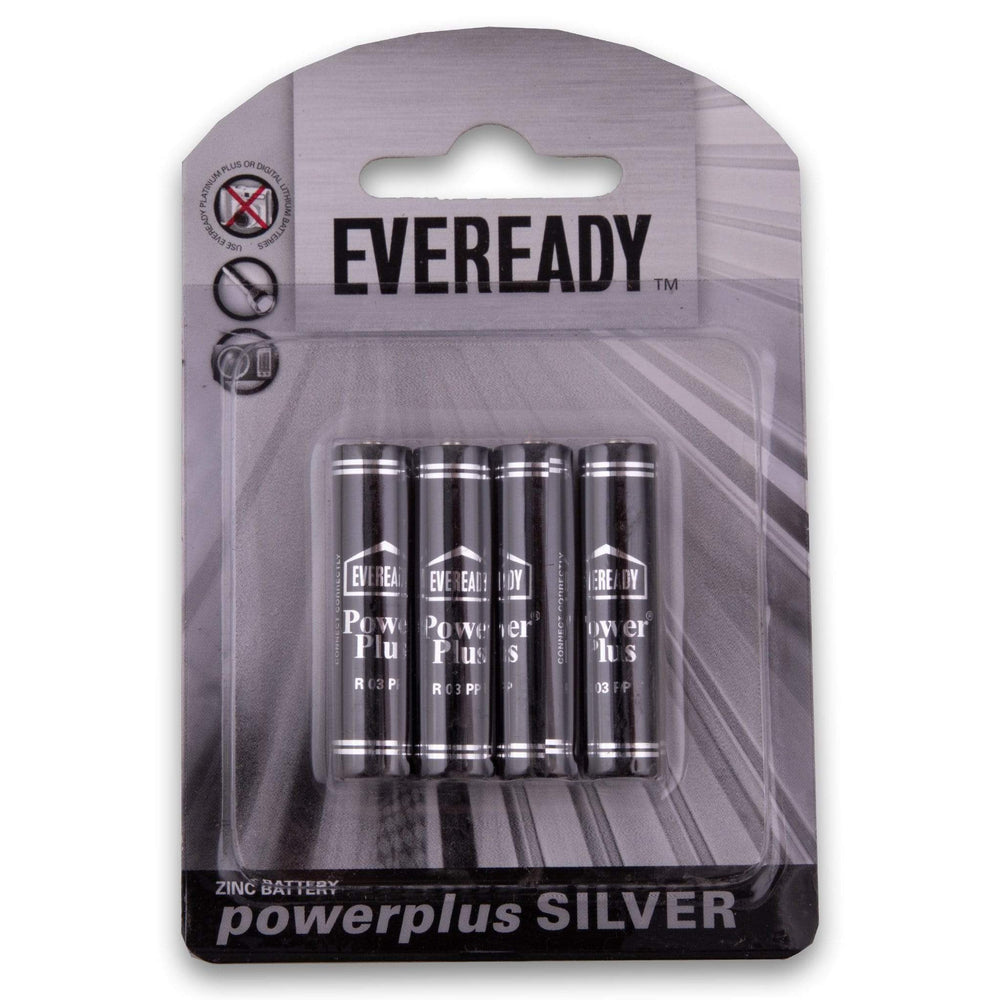 Zinc Battery Powerplus Silver AAA 4 Pack - Eveready – Cosmetic Connection