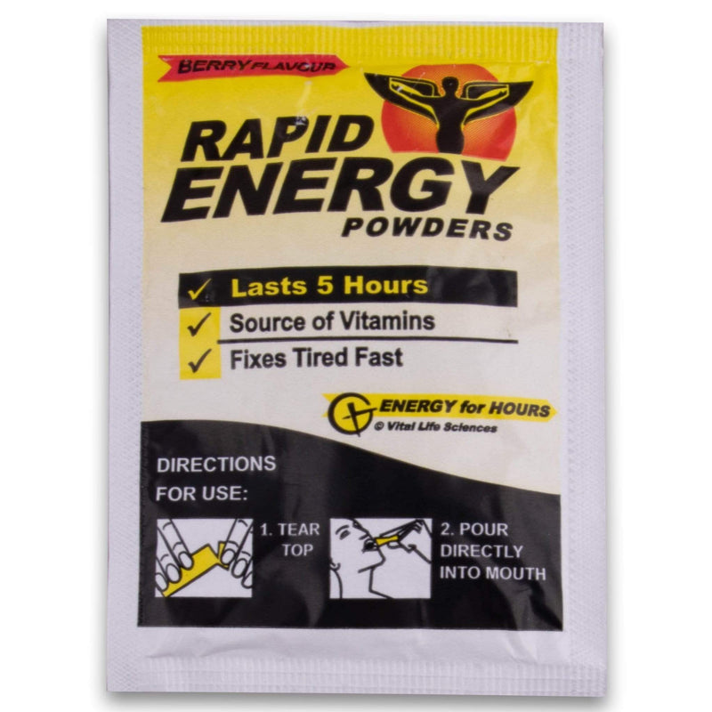 Rapid Energy Powder 1.8g - Berry Flavor | Lasts 5 Hours – Cosmetic ...