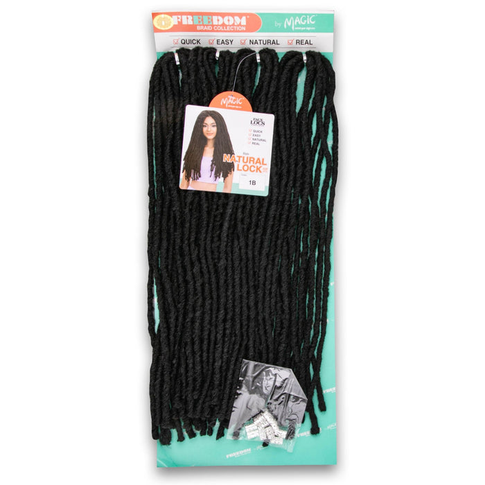 Natural Lock Faux Locs #1B 4 Piece - Best Quality Hair | Brand ...