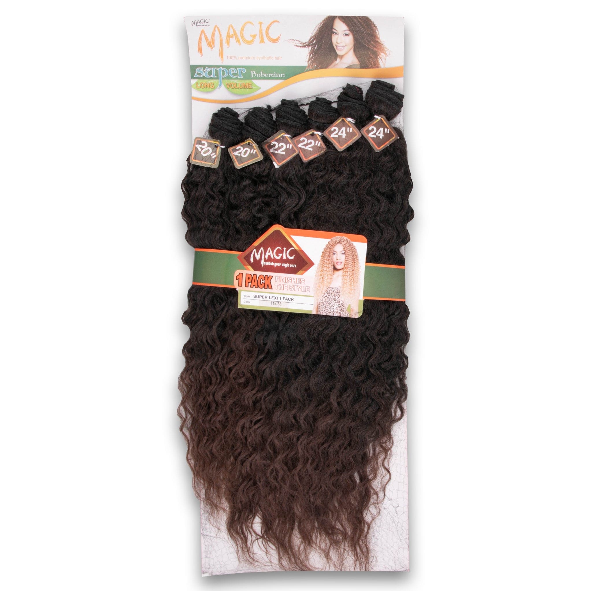 Super Lexi 20-24" 6 Piece Premium Synthetic Hair - Brand – Cosmetic ...